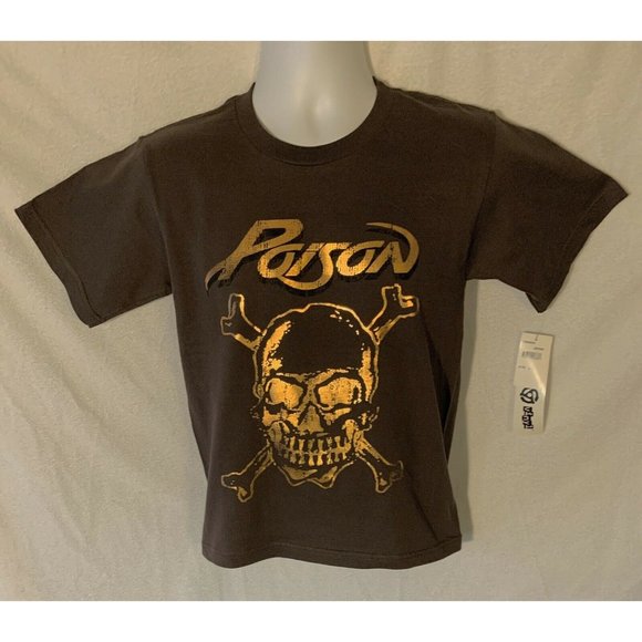 Vintage Vinyl | Tops | Nwt Rare Vintage 205 Poison Gold Metallic Logo ...